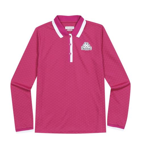 KAPPA義大利女吸濕排汗速乾女生長袖POLO衫 桃紅 341C2FWXLF|T恤|ETMall東森購物網
