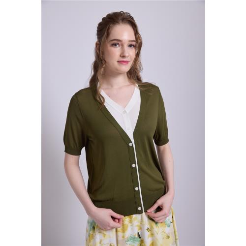 QWI法國專櫃時尚沁涼蠶絲針織衣|上衣|ETMall東森購物網