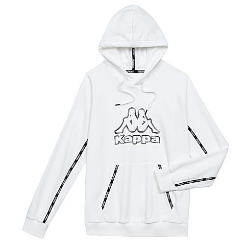 KAPPA 義大利時尚 精典棉感男款針織運動連帽T 白 351473W001|T恤|ETMall東森購物網