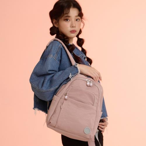 【金安德森】 River 皺褶感前袋拉鍊後背包-粉紫|金秋購物節，全站最高39%回饋，消費滿額再抽999黃金|後背包|ETMall東森購物網