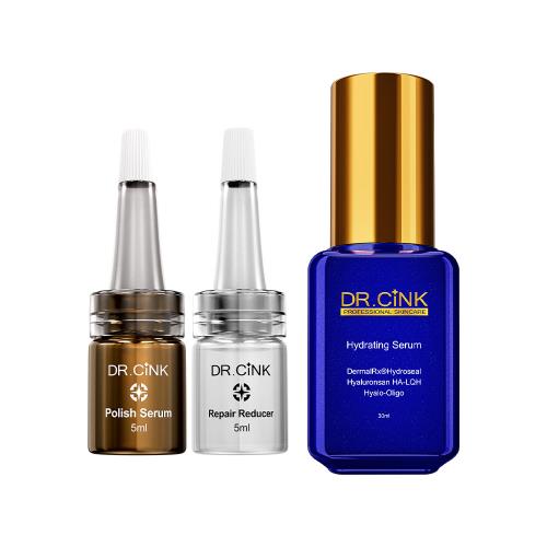 DR.CINK達特聖克 煥膚激淨光采安瓶組(5mlx2)+鎖水精華液30ml|Dr.Cink達特聖克|ETMall東森購物網