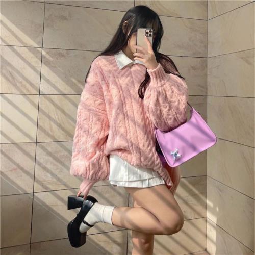 CS22 秋冬韓版傭懶風V領針織衫|針織上衣/毛衣|ETMall東森購物網