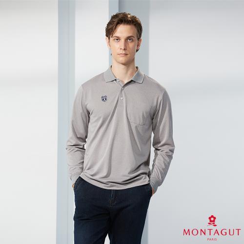 【MONTAGUT夢特嬌】MIT台灣製經典LOGO素色長袖POLO衫 (W1202-88咖啡)|長袖POLO衫|ETMall東森購物網