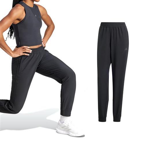 Adidas Pacer WVN Pant 女款 黑色 運動 休閒 亞規 縮口 訓練 吸濕 排汗 長褲 IK5471|長褲|ETMall東森購物網