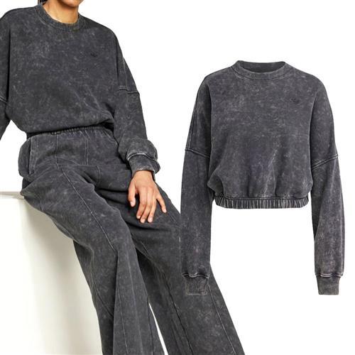 Adidas P ESS Sweater 女款 花灰色 運動 休閒 上衣 亞規 三葉草 愛迪達 長袖 IW5756|長袖|ETMall東森購物網