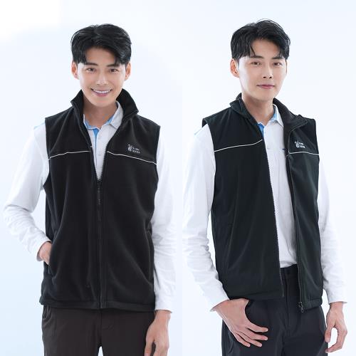 【遊遍天下】男女款防風刷毛保暖機能雙面穿背心GV21003 / 黑色 ( M - 5L )|背心式外套|ETMall東森購物網
