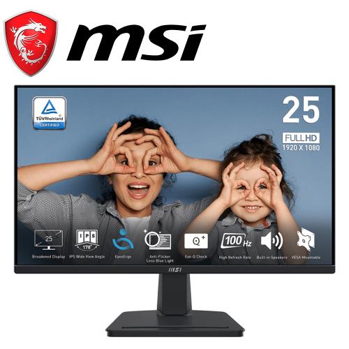 微星 PRO MP251 25型(IPS/1A1H/1ms/100Hz/內建喇叭/減藍抗閃)|PRO美型文書|ETMall東森購物網