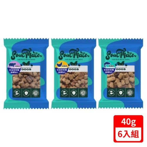 Soulmate索美達-低溫烘焙糧+鮮食肉片系列 40g X(6入組)(狗乾糧/狗飼料/狗主食/狗糧)|幼犬飼料|ETMall東森購物網