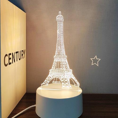 【All Splendid】3D雕刻 LED小夜燈 法國巴黎鐵塔 擺飾 LED燈|夜燈|ETMall東森購物網