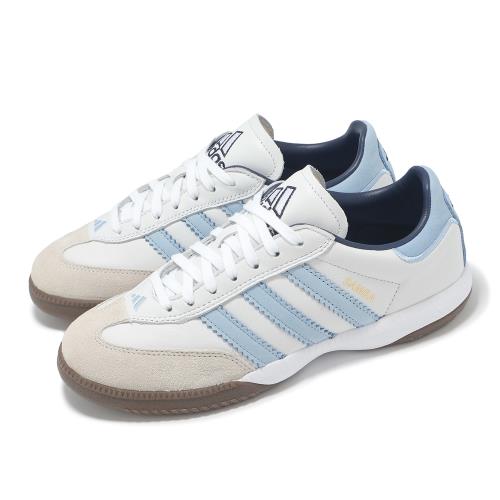 adidas 德訓鞋 Samba MN 男鞋 女鞋 白 寶寶藍 休閒鞋 復古 愛迪達 JI3183|休閒運動鞋|ETMall東森購物網