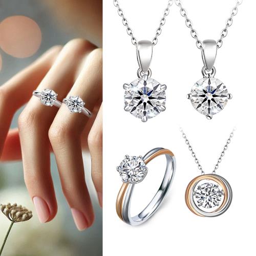 【ID】1克拉 D色 VS1 高淨度 PT950/18K 鑽石項鍊 戒指-任選(培育鑽石)|項鍊|ETMall東森購物網