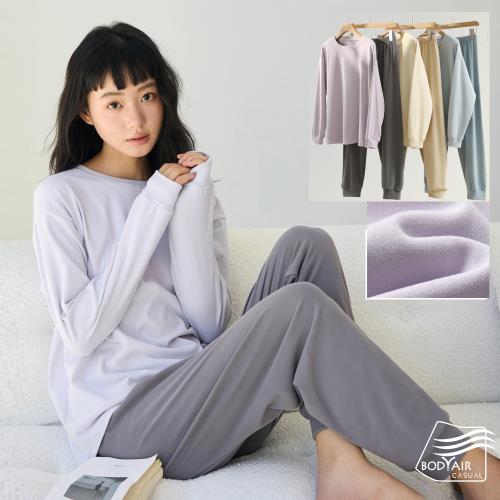 【BODYAIR嚴選】蓬鬆軟柔滑膚長袖睡衣套裝(舒暖.家居.CASUAL)|運動套裝|ETMall東森購物網