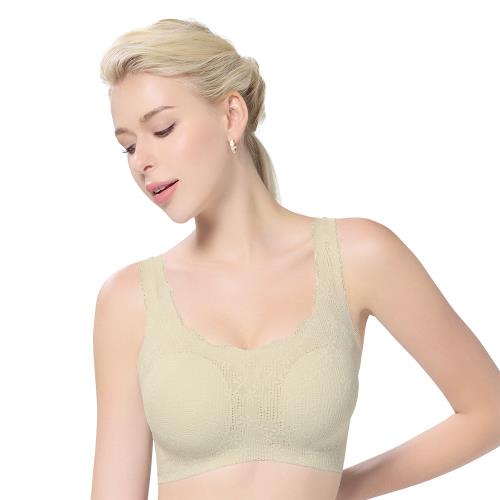 【Swear 思薇爾】Love myself系列M-3XL無鋼圈蕾絲舒適包覆無痕短背心(蘆草綠)|思薇爾|ETMall東森購物網