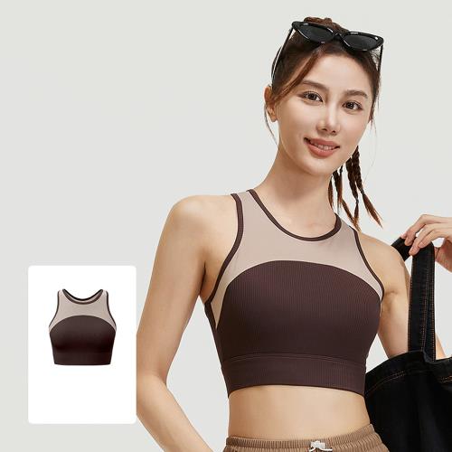 【ALLK 歐楷】促銷 胸墊配色韻律瑜珈服上衣 4色(尺寸L-2XL/中大尺碼/運動/健身)|造型上衣|ETMall東森購物網