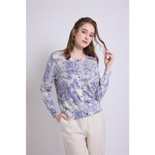 QWI歐式高密度細織圖騰上衣-獨|上衣|ETMall東森購物網