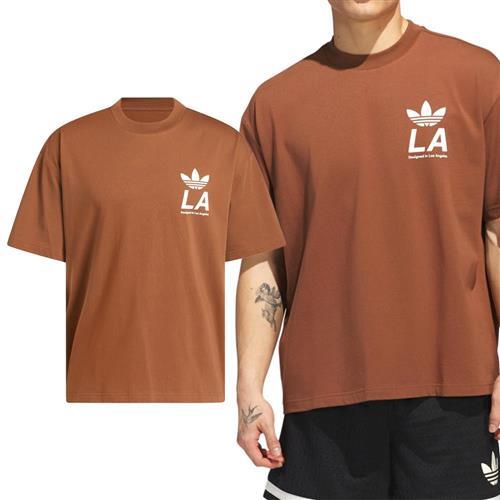 Adidas ADI SD Ball Net 男款 女款 咖啡色 運動 休閒 上衣 圓領 短袖 JN6767|短袖T恤|ETMall東森購物網