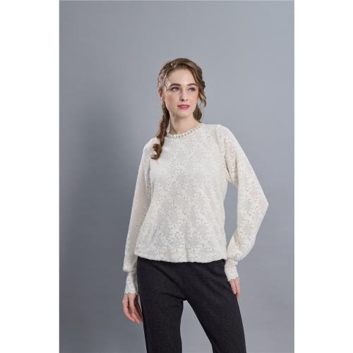 QWI貴婦精品蕾絲拼接休閒上衣-獨|上衣|ETMall東森購物網