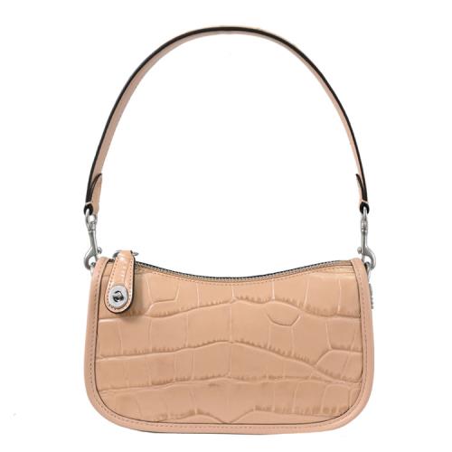Coach Cp024 Swinger 簡約鱷魚壓紋皮革手提單肩包 駝色 Coach肩背包 側背包 Etmall東森購物網