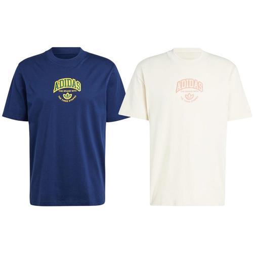 【下殺】Adidas 純棉短袖上衣 男裝 三葉草 藍/米【運動世界】IS0184/IS0186|短袖|ETMall東森購物網