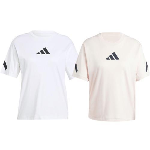 【下殺】Adidas 短袖上衣 女裝 Z.N.E. 白/粉【運動世界】JE7857/JF4781|短袖|ETMall東森購物網