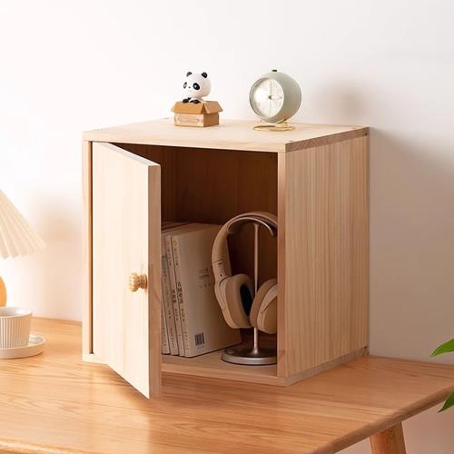 HappyLife 實木可堆疊置物櫃 無隔板全板門 Y12019|收納櫃|ETMall東森購物網