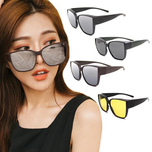 【ALEGANT】休閒時尚水銀方框全罩式寶麗來偏光墨鏡/外掛式UV400太陽眼鏡/包覆套鏡/台灣製造/新品推薦)|偏光墨鏡|ETMall東森購物網