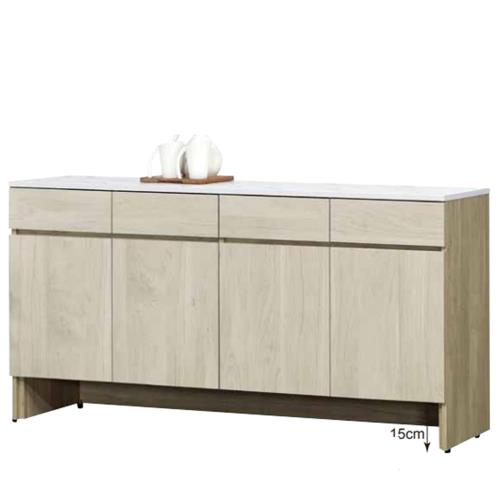 AS雅司-摩塔5.3尺仿石面碗盤櫃下座-160*40*80.2cm|餐櫃|ETMall東森購物網