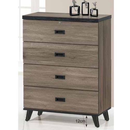 AS雅司-凱特灰橡色小四斗櫃-80*40*107cm|四斗櫃|ETMall東森購物網