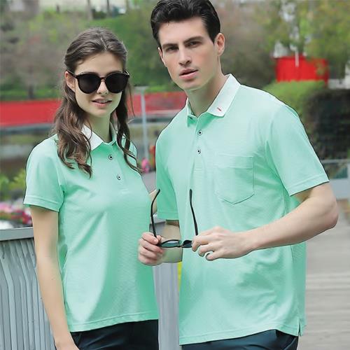 【Per GIBO】蜂巢素面女版短POLO衫(PK253076)粉綠|POLO衫|ETMall東森購物網