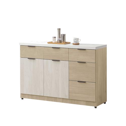 Boden-艾東4尺仿石面收納餐櫃/碗盤櫃/置物矮櫃/電器櫃/玄關櫃(下座)|餐櫃|ETMall東森購物網