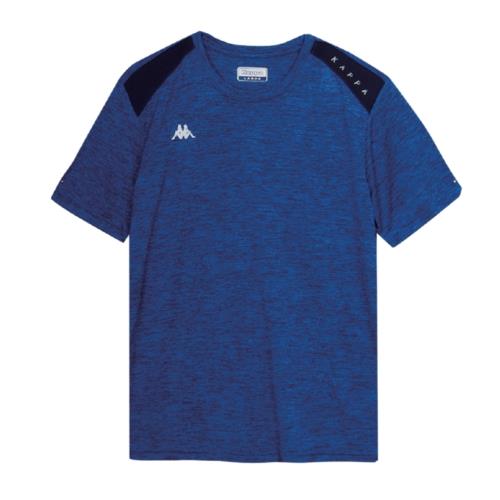 KAPPA義大利時尚吸濕排汗中性短袖圓領衫 義大利藍麻花 381S6QWX7F|T恤|ETMall東森購物網