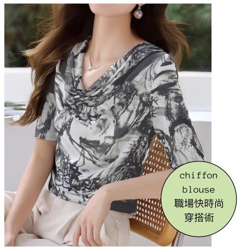 AKARA 簡約黑白美感修身五分袖上衣(不限季節 做到3XL 中大尺碼)|造型上衣|ETMall東森購物網