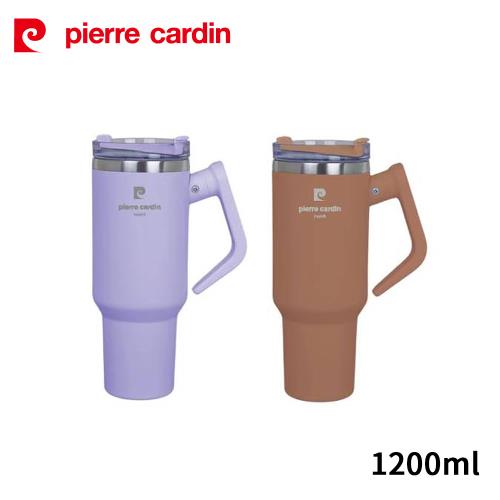 pierre cardin皮爾卡登 304不鏽鋼內膽旋轉手把陶瓷吸管杯1200ml(顏色隨機出貨) PCJR-530|1,000ml及以上|ETMall東森購物網