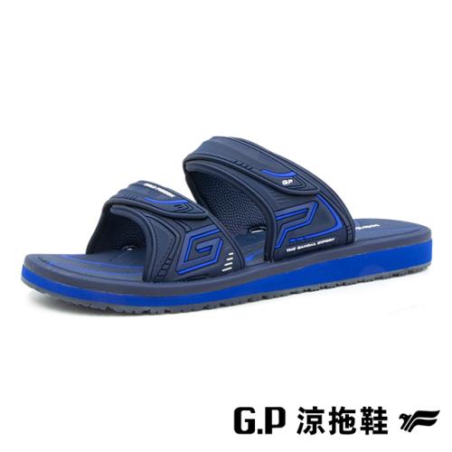G.P(男)高彈性舒適拖鞋 男鞋-藍色|男運動拖鞋|ETMall東森購物網