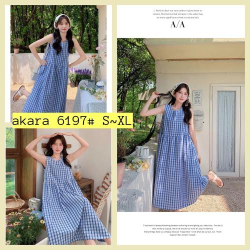 AKARA 田園春暖格紋無袖背心裙洋裝 (不限身材輕鬆穿 做到XL 中大尺碼)|短袖洋裝|ETMall東森購物網