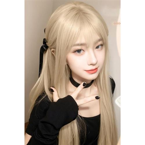 【巴黎精品】現貨+預購 長假髮直髮整頂假髮-中分空氣瀏海cosplay女假髮a1ji72|金秋購物節，全站最高39%回饋，消費滿額再抽999黃金|假髮|ETMall東森購物網