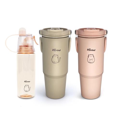 HIRONE經典剪耳貓限量涼爽杯組|600～990ml|ETMall東森購物網