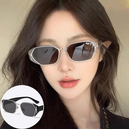 seoul show首爾秀 小冰塊高級感復古太陽眼鏡抗UV400墨鏡 12012|一般墨鏡|ETMall東森購物網