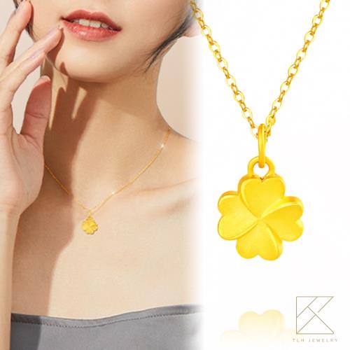 【TLH】黃金墜項鍊香氛禮盒 純金999 四葉心願 約重0.03錢±0.01 (520 情人節)|金＋鋼|ETMall東森購物網