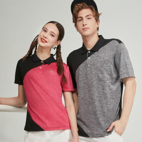 【SPAR】炫花雙色吸排女短POLO衫(S257210桃紅)|POLO衫|ETMall東森購物網