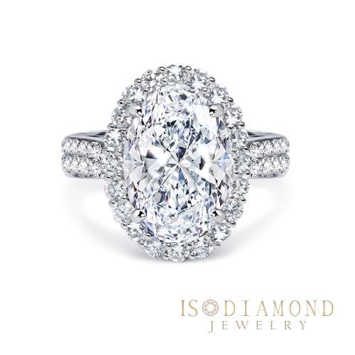 【ID】IGI 無螢光5克拉18K鑽石戒指 D/VS 豪華滿鑽 設計 橢圓(培育鑽石)|戒指|ETMall東森購物網