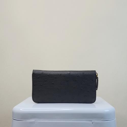 【M2nd】輕奢OL珍稀鴕鳥皮長夾(黑-T32A)|長夾|ETMall東森購物網