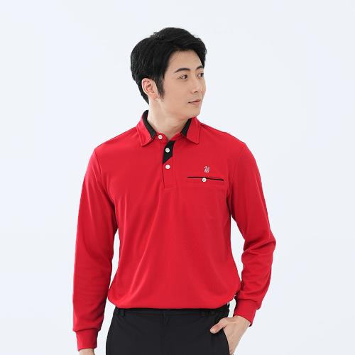 【遊遍天下】MIT台灣製男款抗UV吸濕排汗機能長袖POLO衫 GL1037紅色 ( M-5L 大尺碼)|POLO衫|ETMall東森購物網