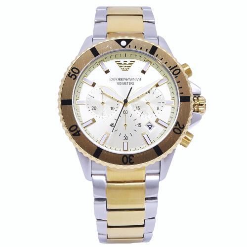EMPORIO ARMANI 鋼鐵人旋風再起優質計時腕錶-半金-AR11606|Emporio Armani|ETMall東森購物網