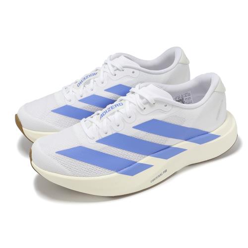 adidas 慢跑鞋 Adizero Evo SL W 女鞋 白 藍 緩震 運動鞋 愛迪 JS4454|慢跑鞋|ETMall東森購物網