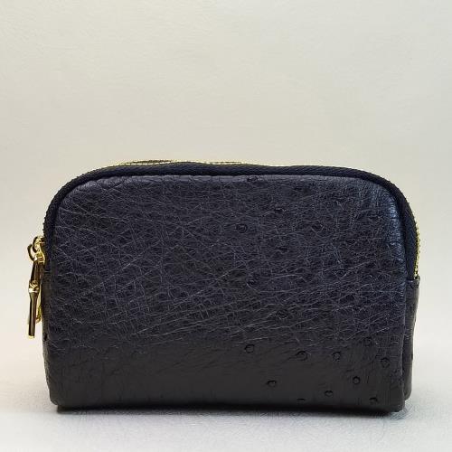 【M2nd】黛爾鴕鳥皮三隔層收納零錢包(黑-T12A)|零錢包|ETMall東森購物網