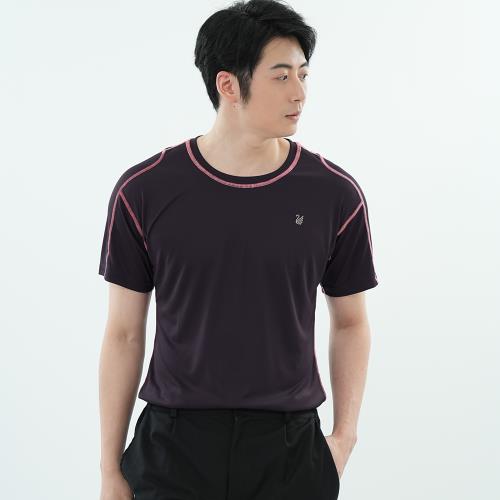 【遊遍天下】MIT台灣製男款抗UV吸排彈力圓領衫 S151 / 深紫|T恤|ETMall東森購物網